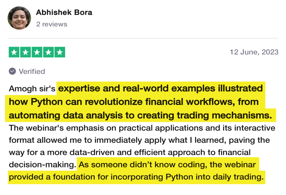Python for Finance Webinar - Leapup Edutech